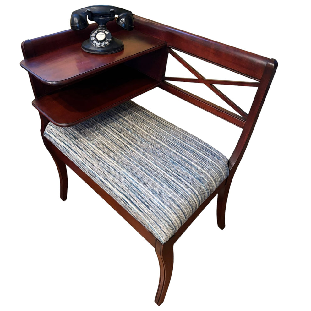 Mid-Century Telephone "Gossip" Bench – Great Oaks Antiques